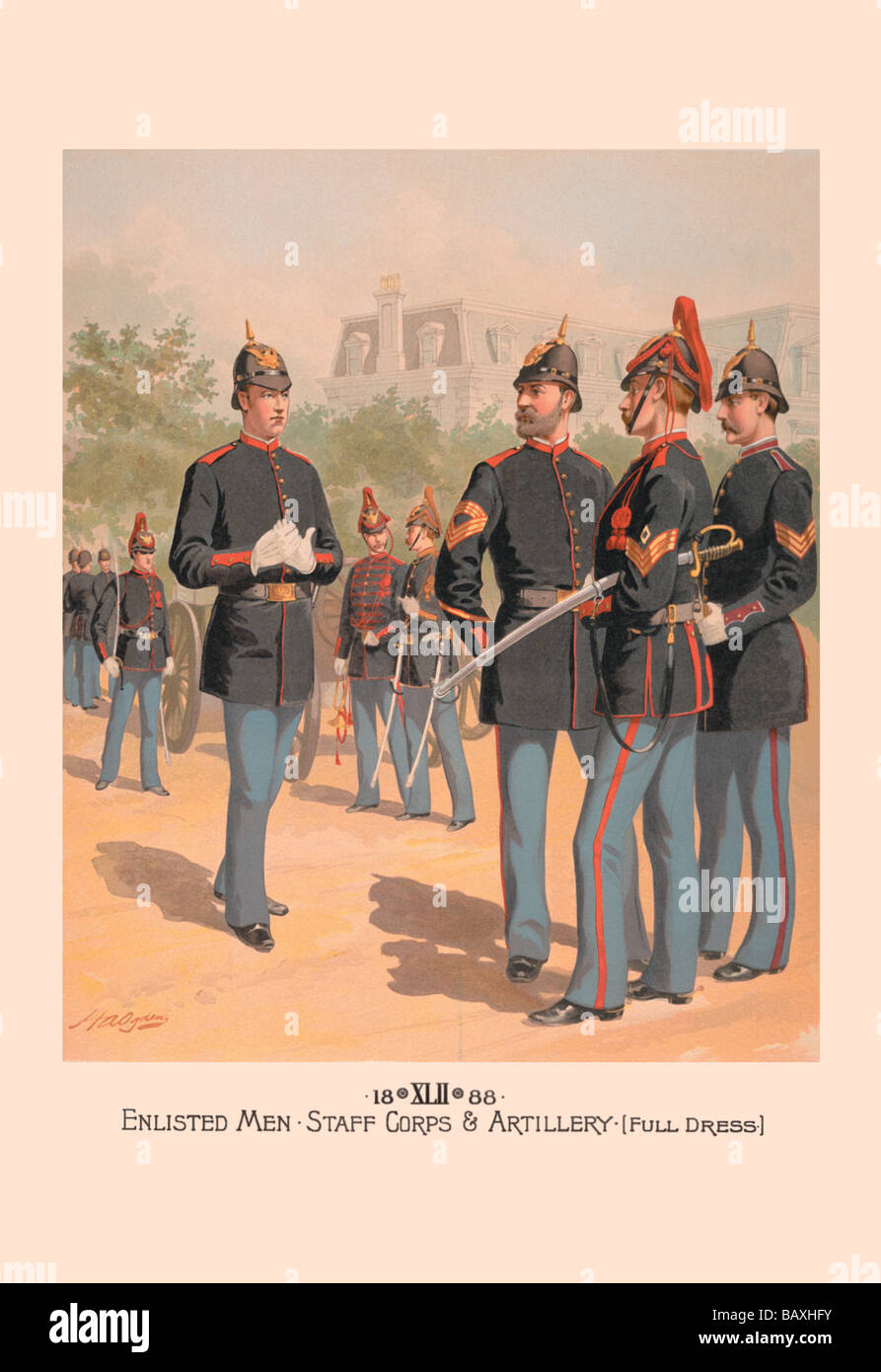Enlisted Men,Staff & Artillery (Full Dress Stock Photo - Alamy