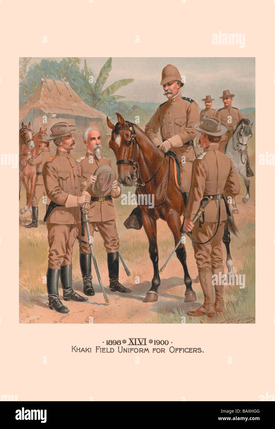 Khaki Field Uniform for Officers Stock Photo - Alamy