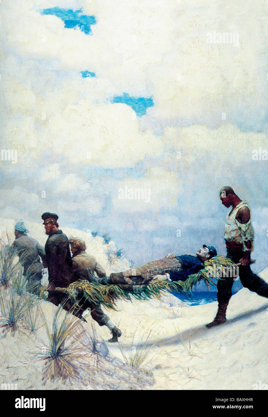 The Rescue of Captain Harding Stock Photo - Alamy