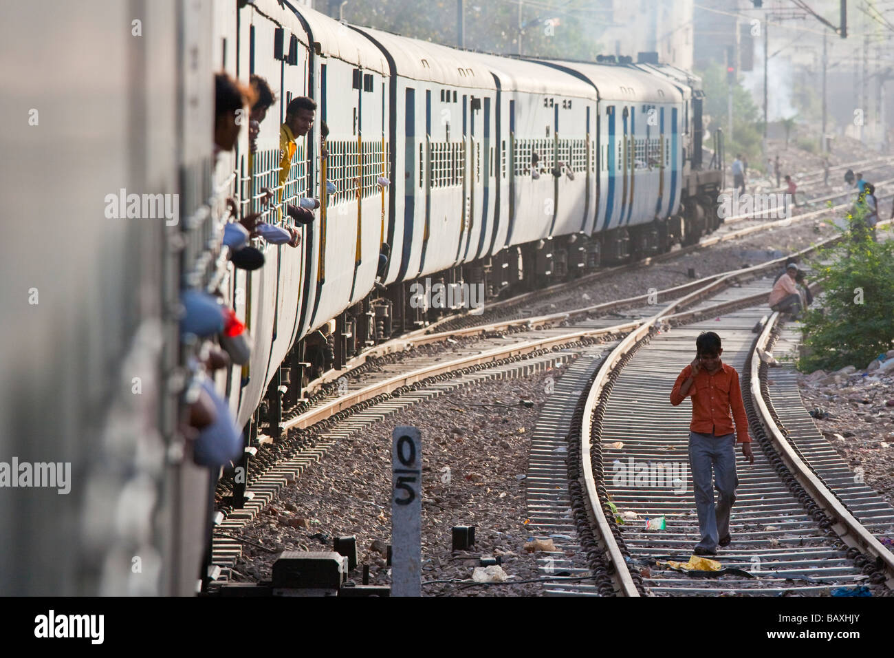 Railway track india hi-res stock photography and images - Alamy