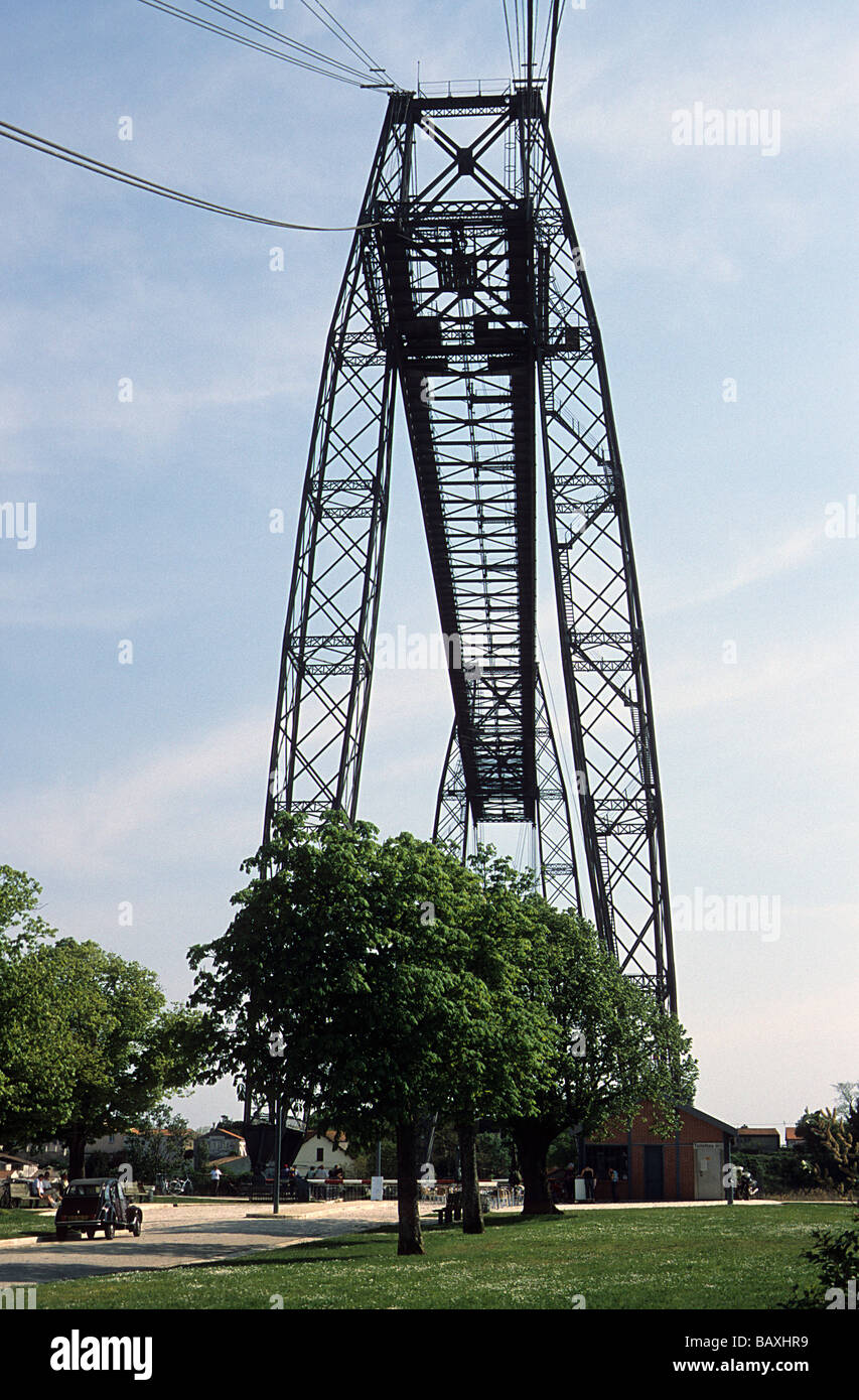 France, Transporter bridge across R. Charente, near Rochefort, Charente ...