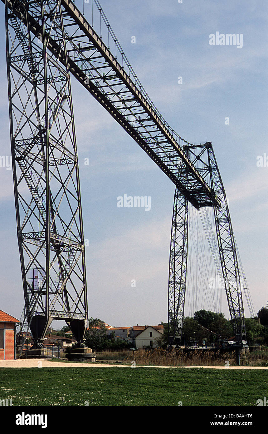France, Transporter bridge across R. Charente, near Rochefort, Charente ...