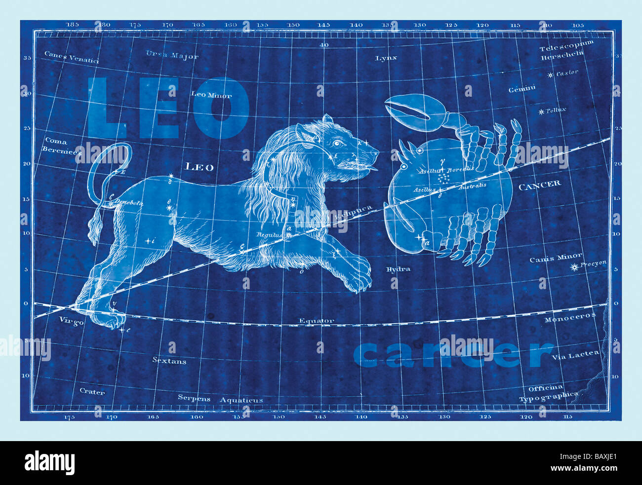 Cancer zodiac stars hi-res stock photography and images - Alamy