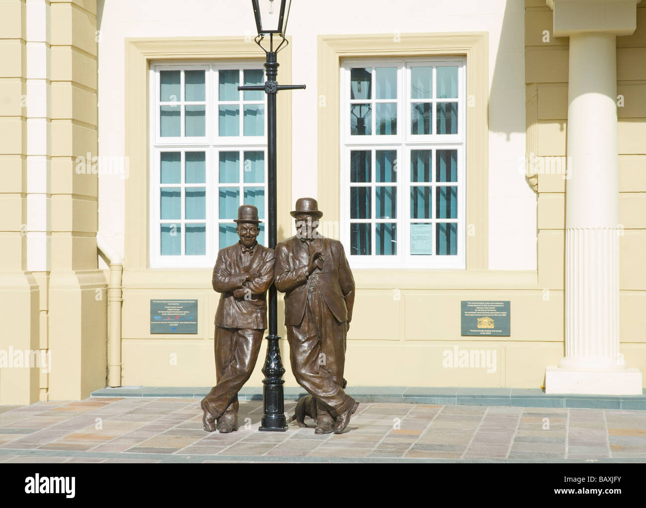 Statue of Stan Laurel and Oliver Hardy, outside Coronation Hall ...