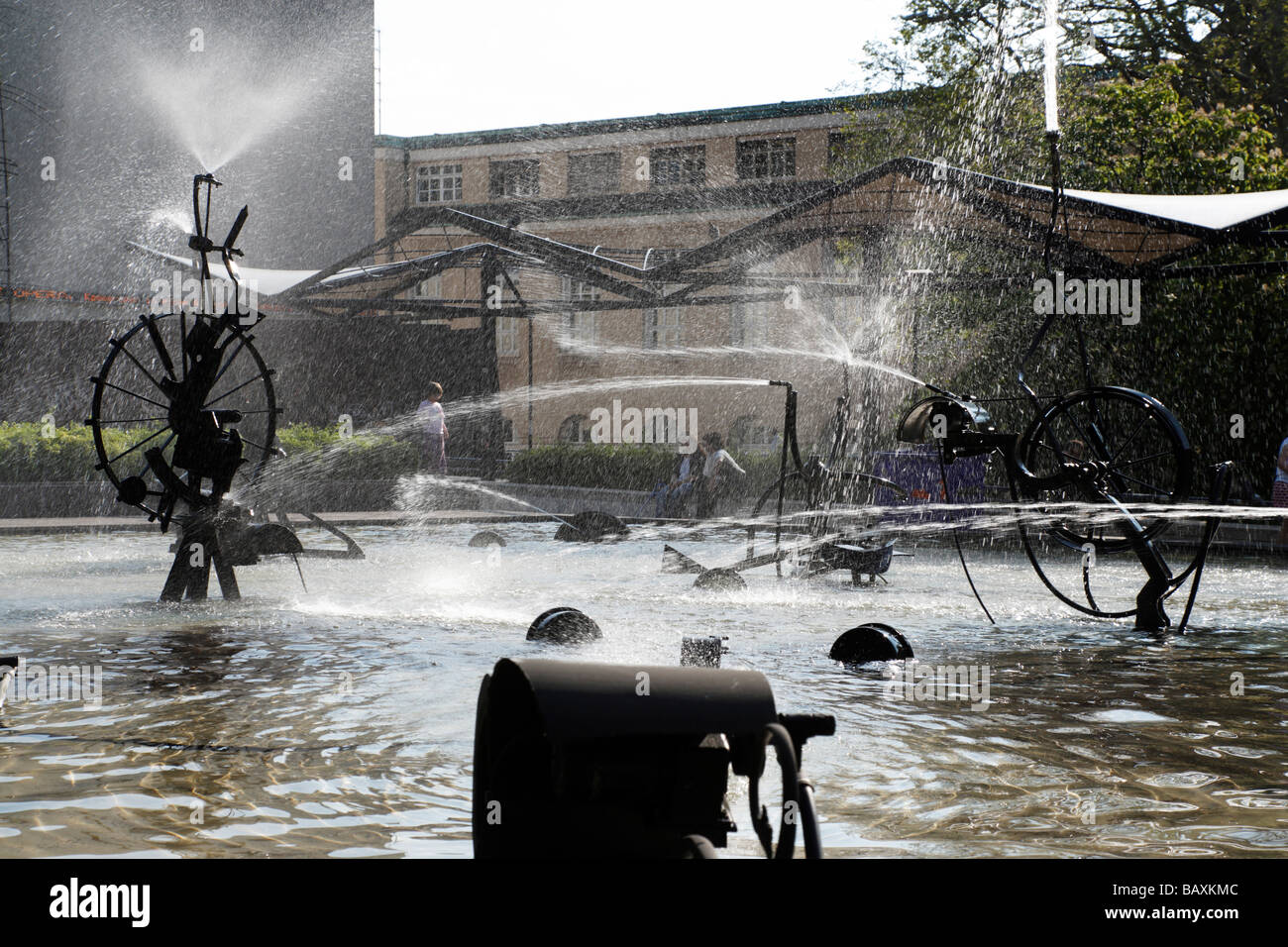 Fountain, Jean Tinguely Brunnen, Theaterplatz, Basel, Switzerland Stock ...
