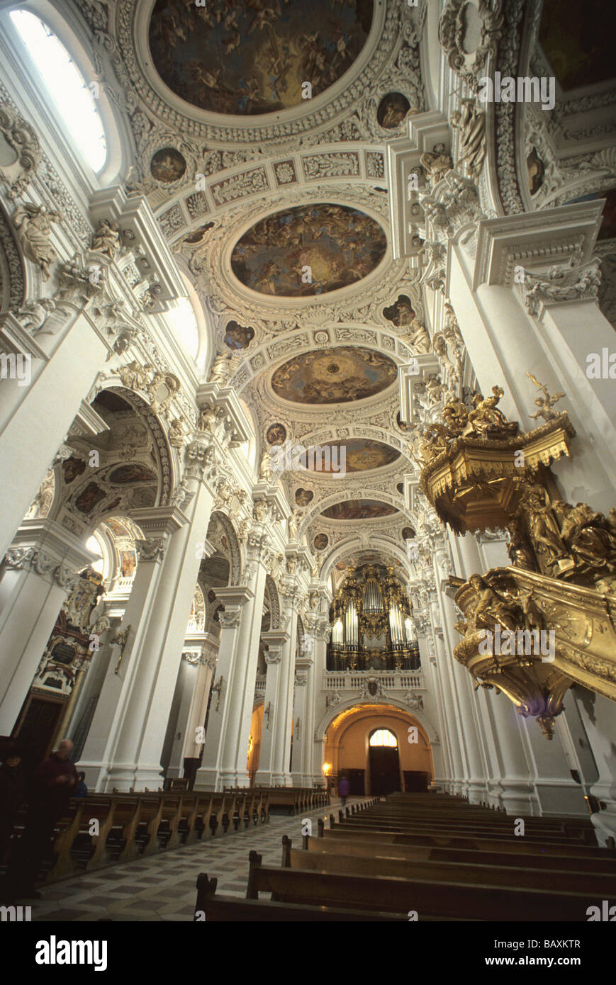Inside Passau Cathedral, St. Stephan's Cathedral, Lower Bavaria ...