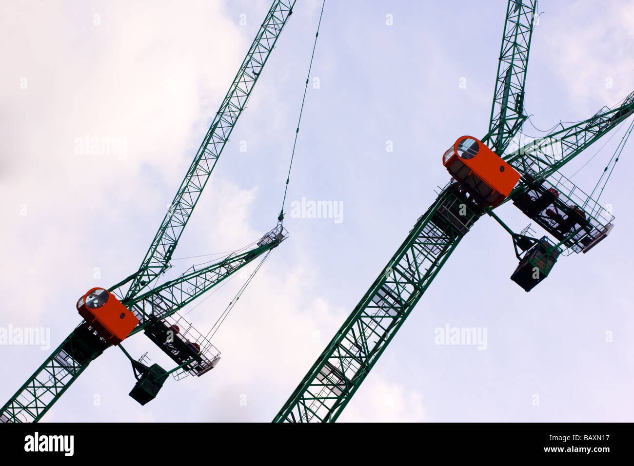 Construction Cranes in london Stock Photo - Alamy