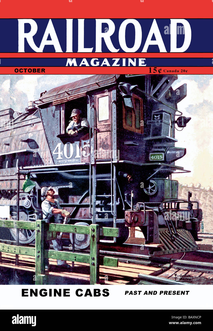 Railroad Magazine: Engine Cabs,1943 Stock Photo - Alamy