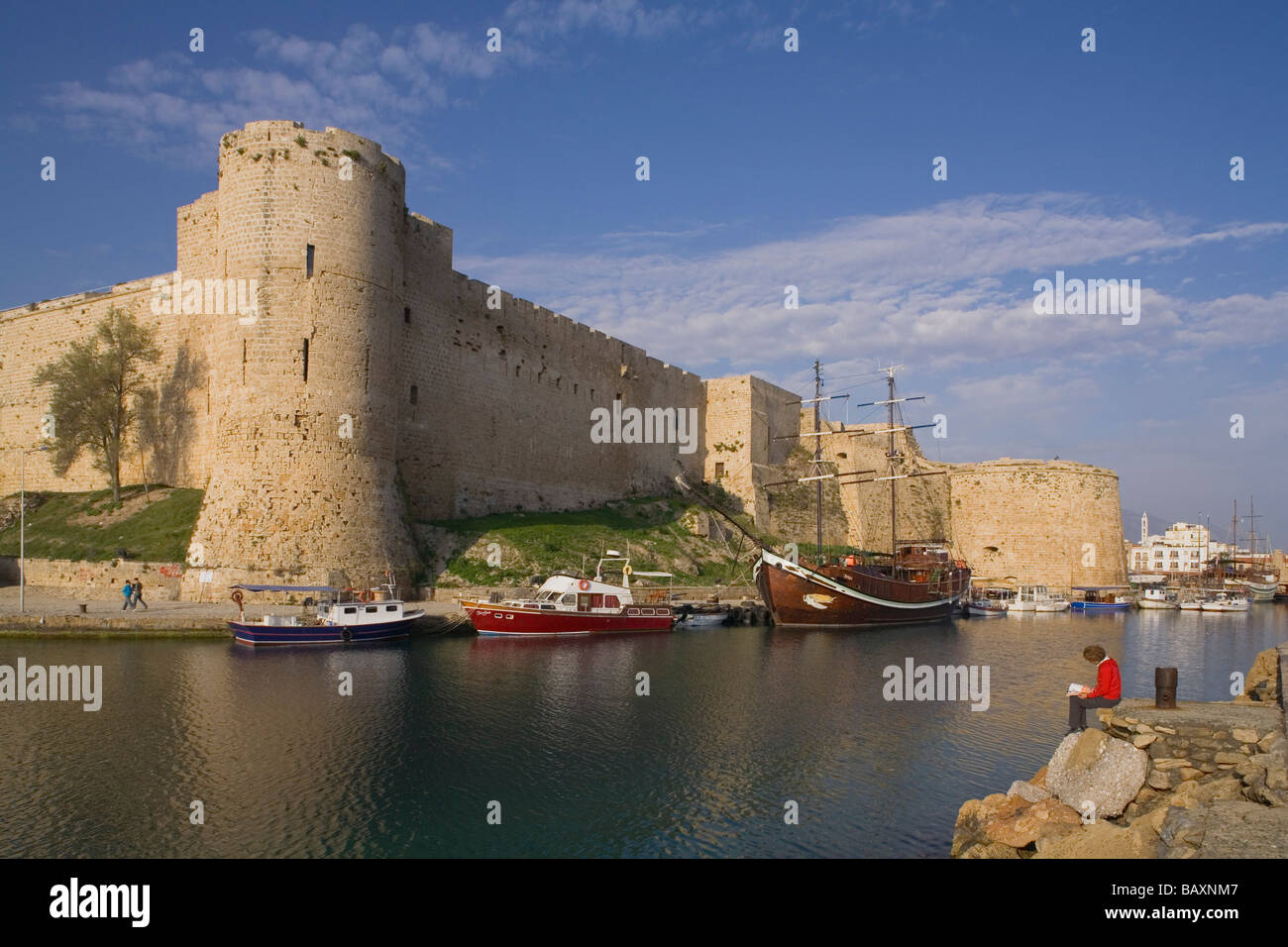 Kyrenia harbour and Kyrenia castle, Kyrenia, Girne, North Cyprus ...