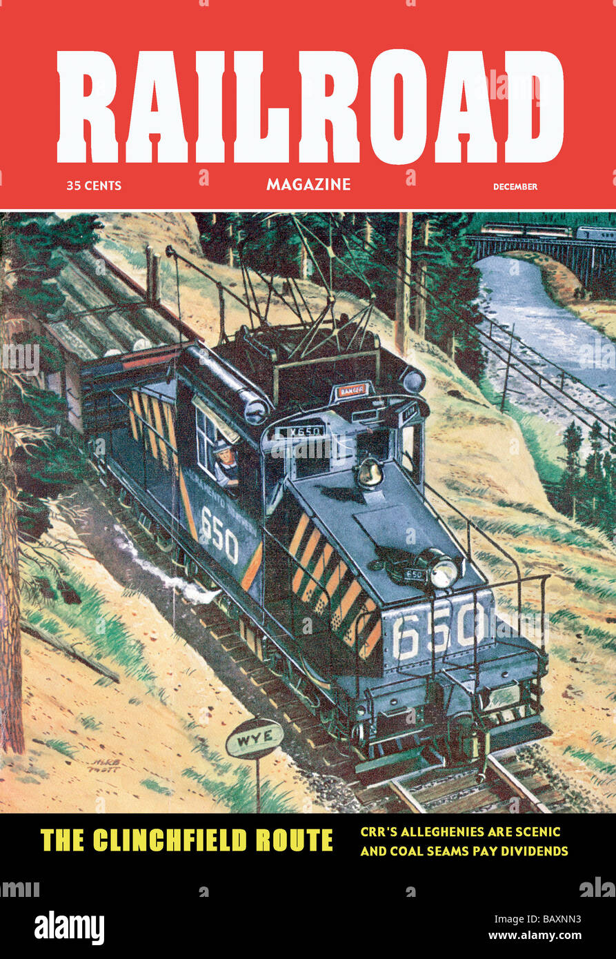 Railroad Magazine: The Clinchfield Route,1953 Stock Photo - Alamy