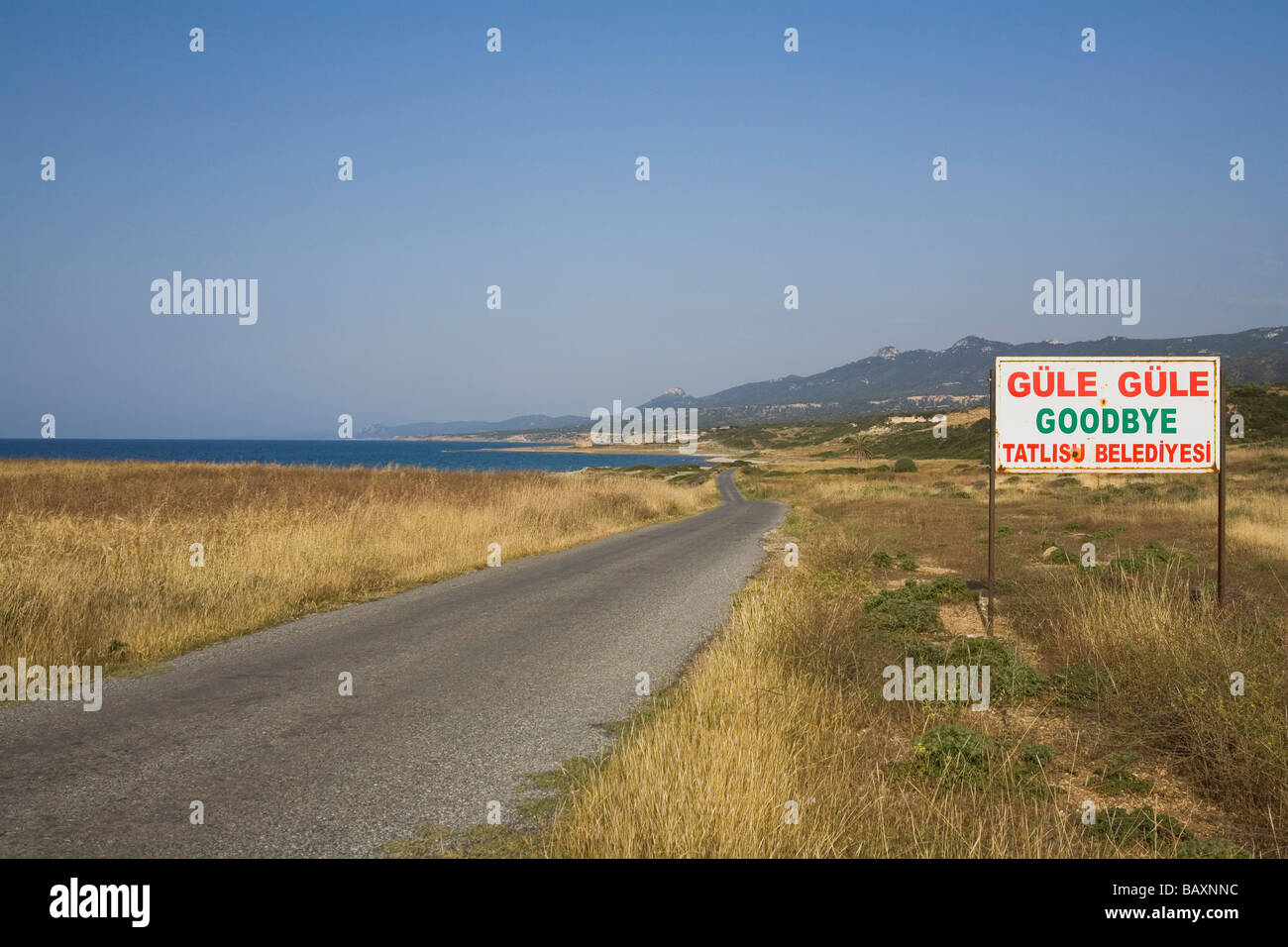 North coast, coastal landscape and coast road to Karpasia, Karpass ...