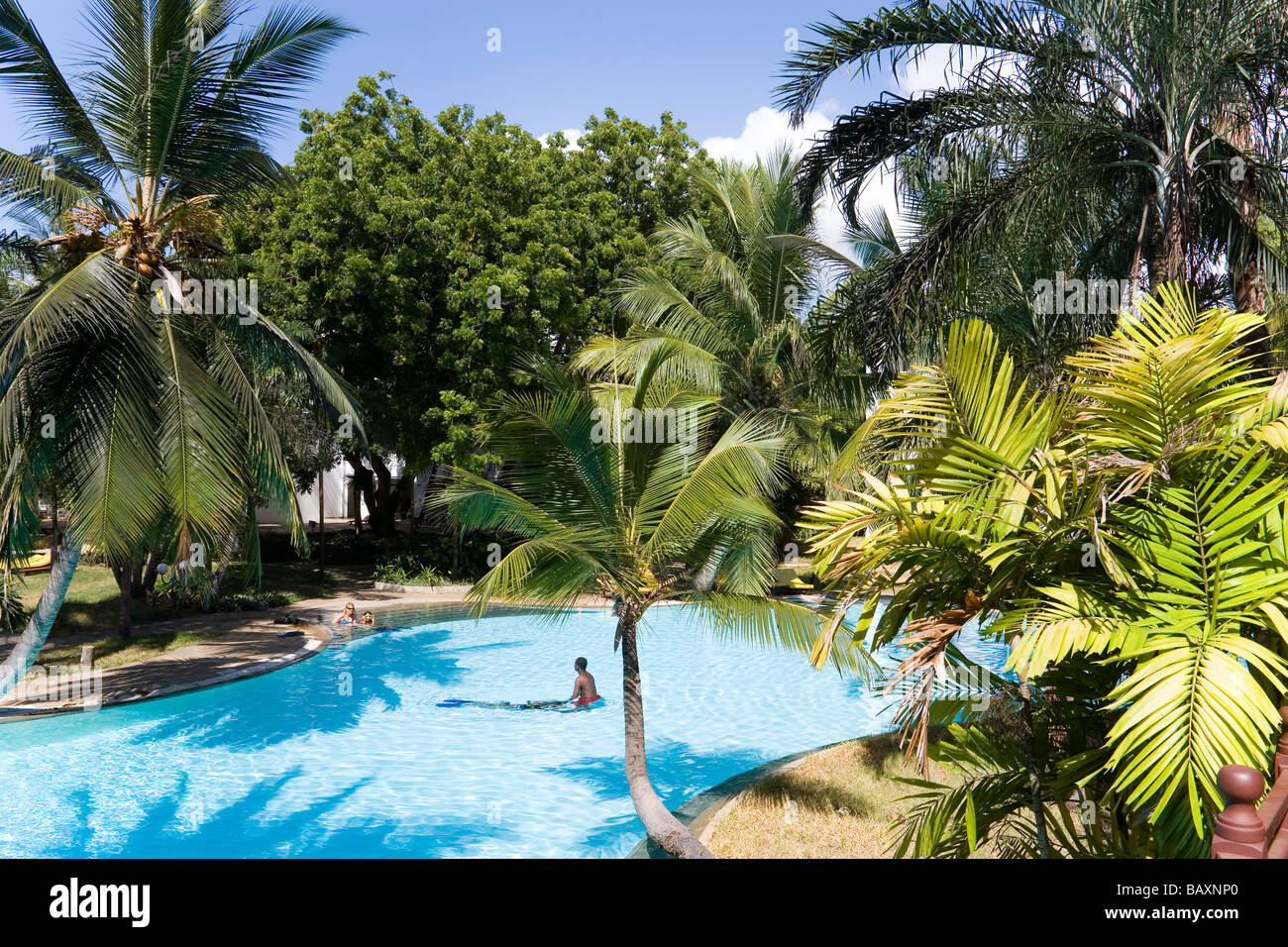 Guests bathing in the swimming pool, Sarova Whitesands Beach Resort and ...