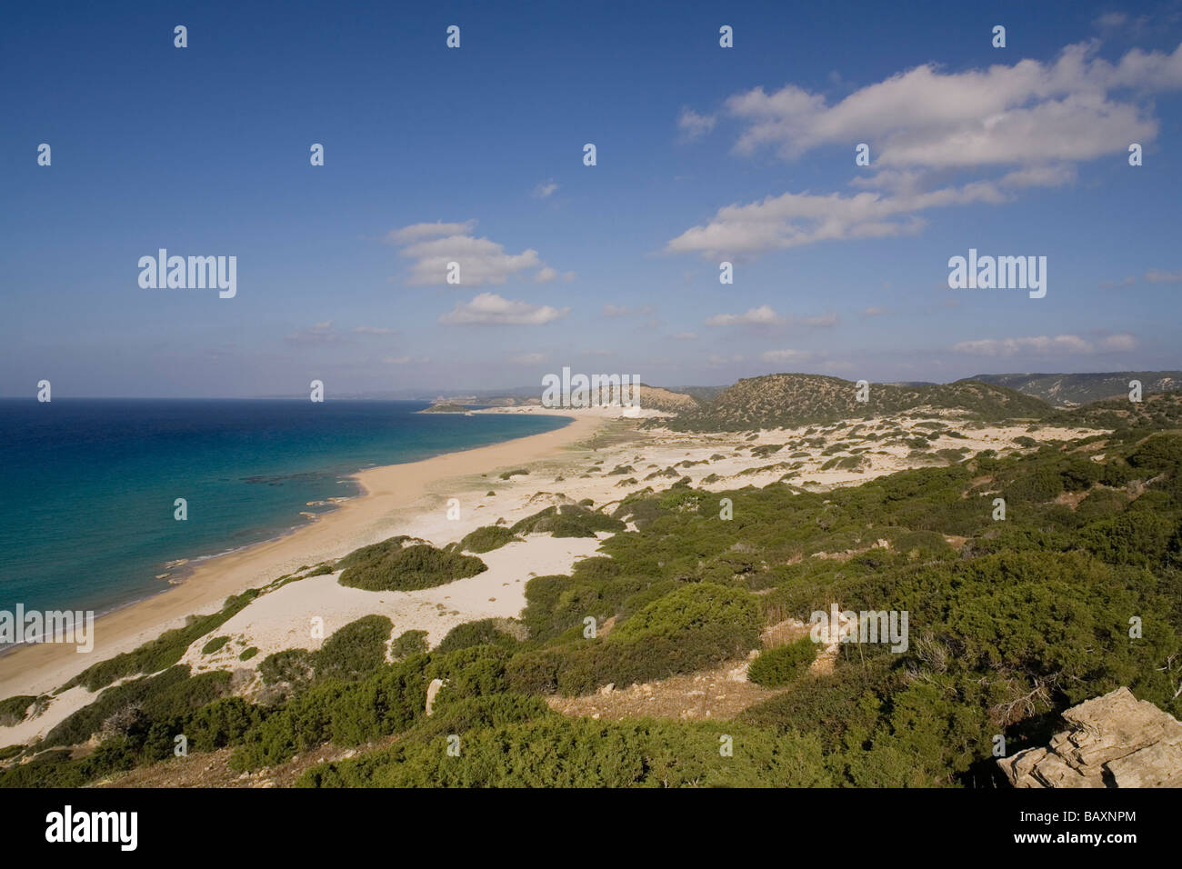 Golden Sands, Golden Beach with sand dunes, Nagkomi Point, Dipkarpaz ...