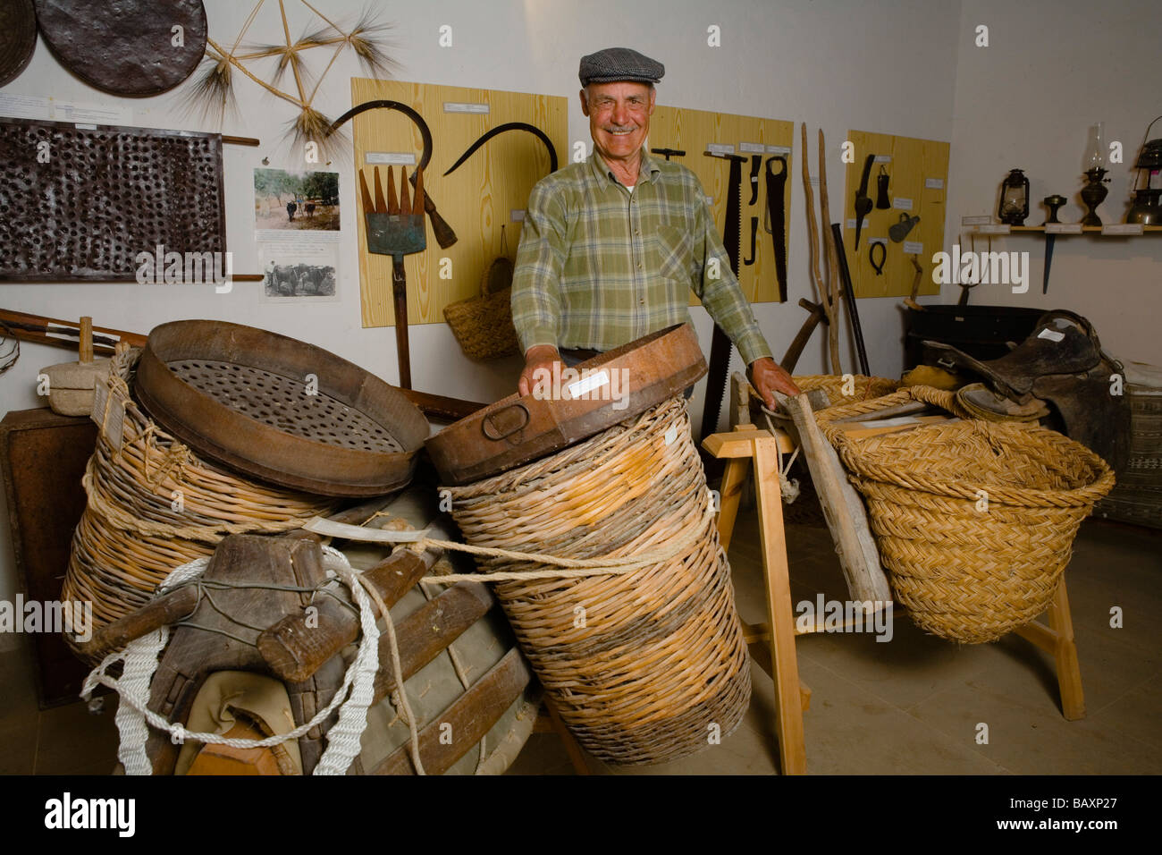 Local history museum with traditional farming equipment, Fythi, Troodos ...