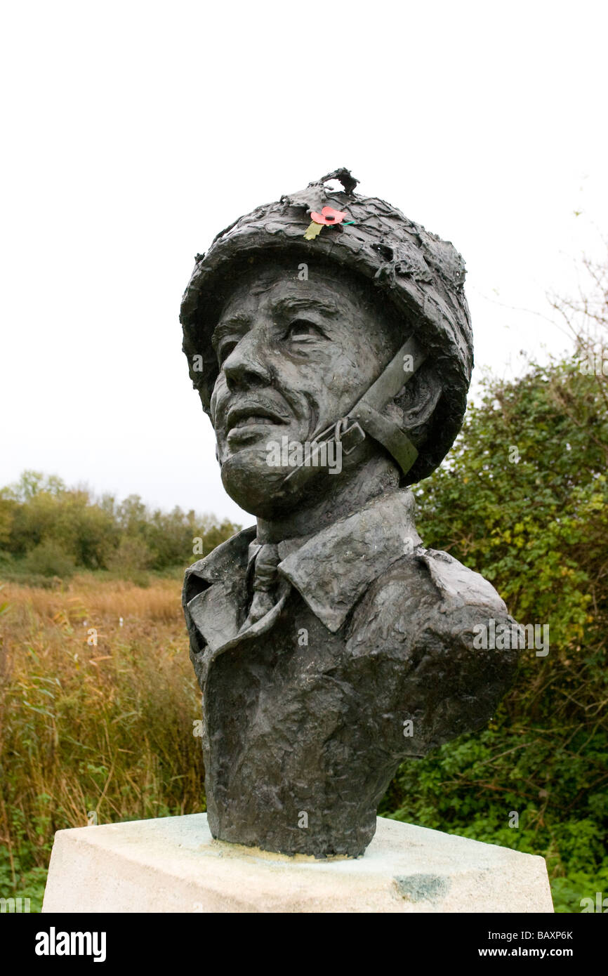 Major John Howard memorial at Pegasus Bridge Caen Canal Bénouville Near ...