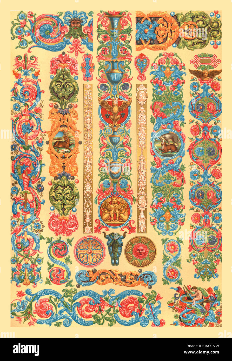 Renaissance border hi-res stock photography and images - Alamy