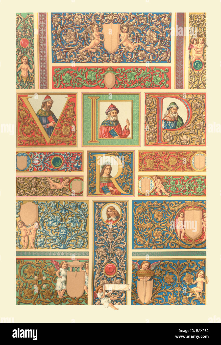 Renaissance border hi-res stock photography and images - Alamy