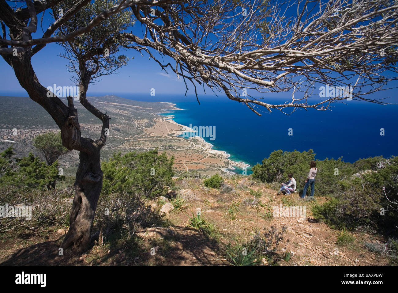 People hiking to Moutis tis Sotiras, 370m, Aphrodite trail, Jalos Activ ...