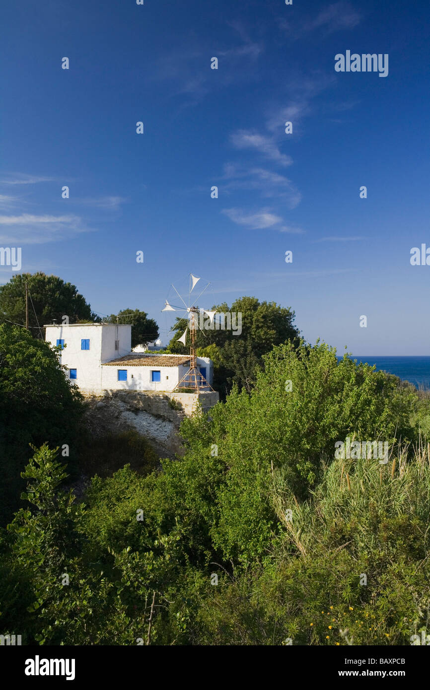 Villa, house on the coast with windmill, Akamas Nature Reserve Park ...