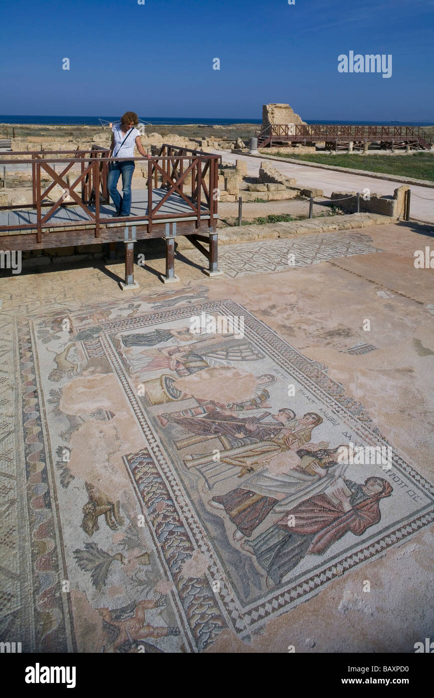 Achilles mosaic in the house of Theseus, Theseus villa, Archaeological ...