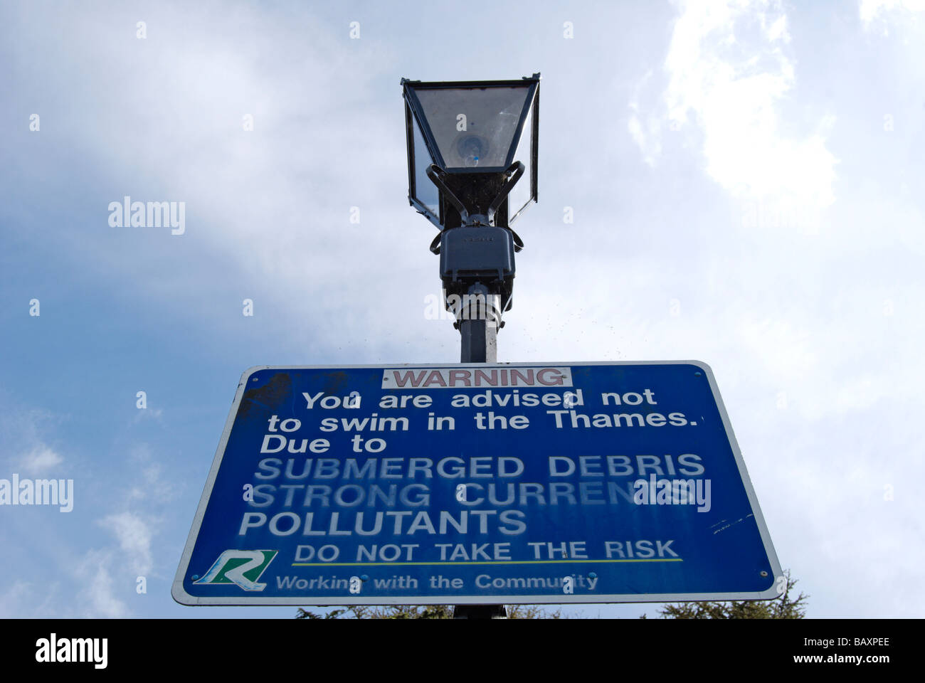 River warning signs hi-res stock photography and images - Alamy