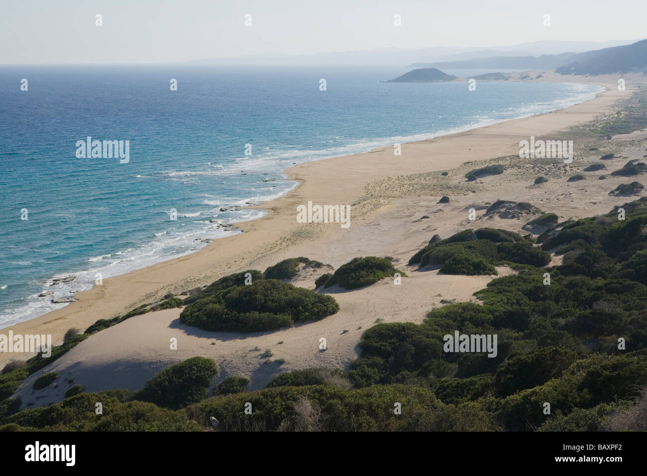 Coastal landscape with Golden Sands beach, Dipkarpaz, Rizokarpaso ...