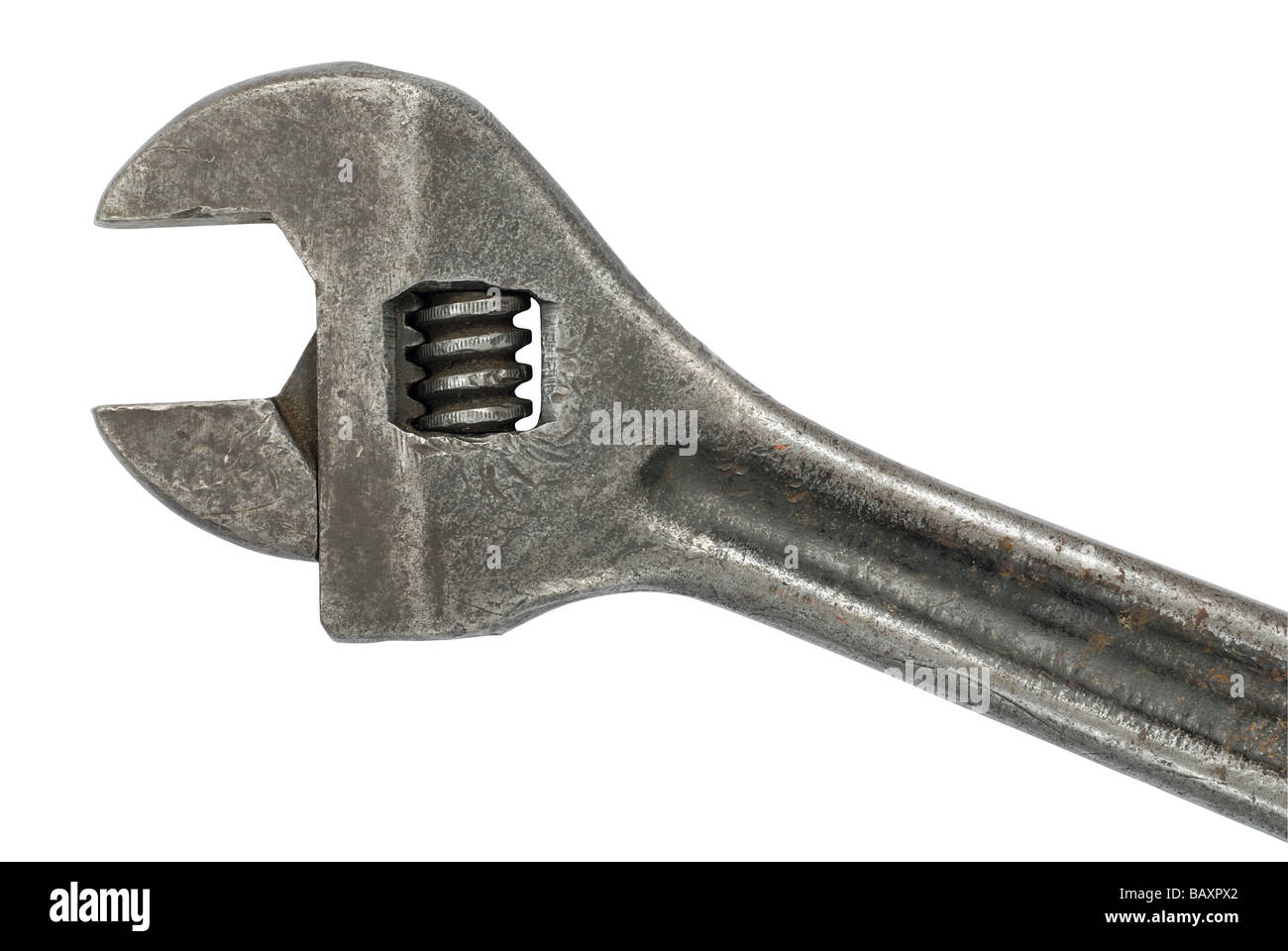 Adjustable metal wrench on Cut Out Stock Images & Pictures - Alamy