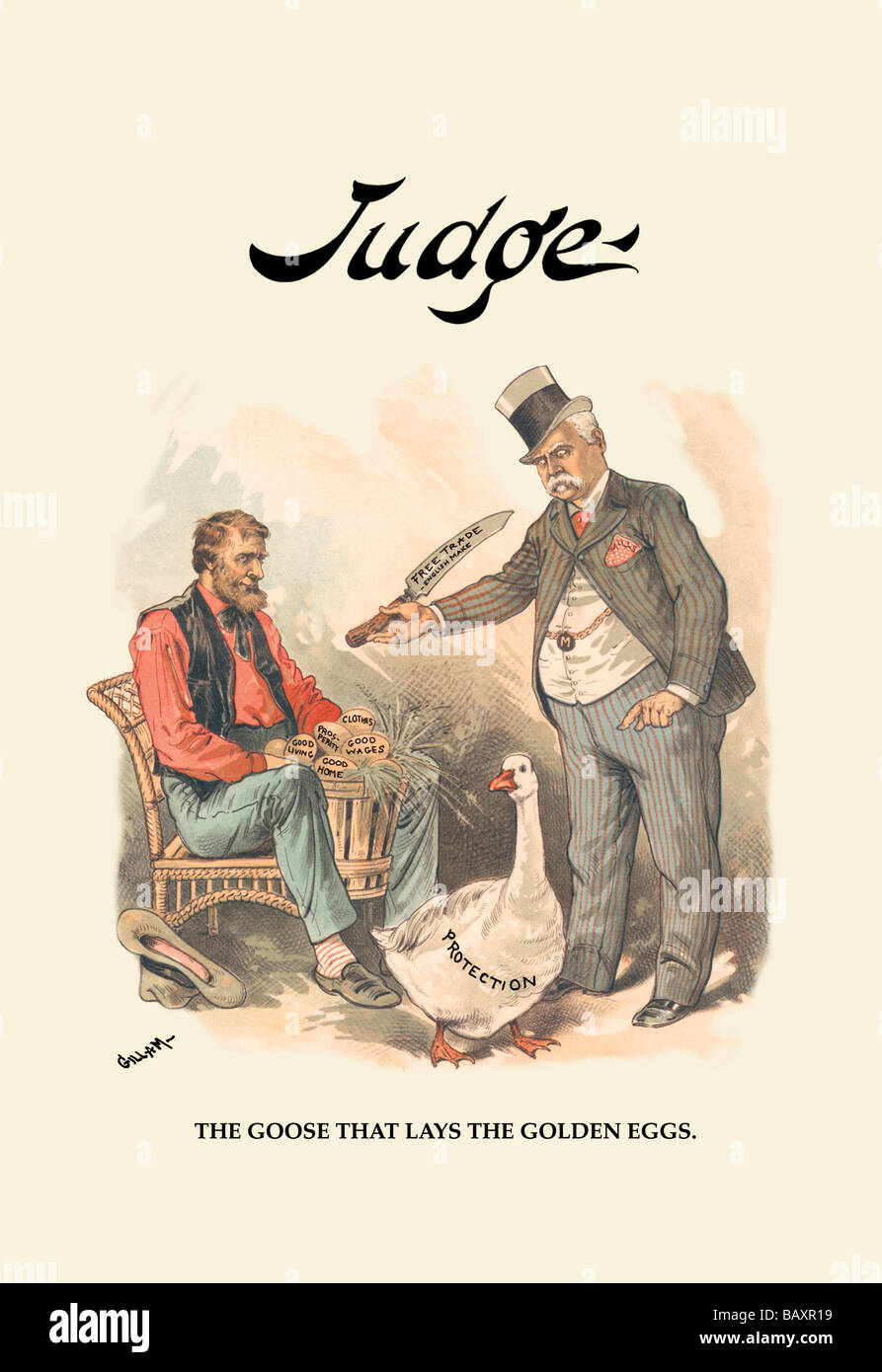 Judge: The Goose That Lays the Golden Eggs Stock Photo - Alamy