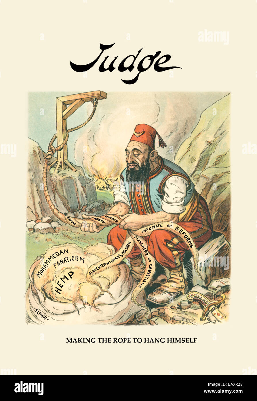 Judge: Making the Rope to Hang Himself Stock Photo - Alamy