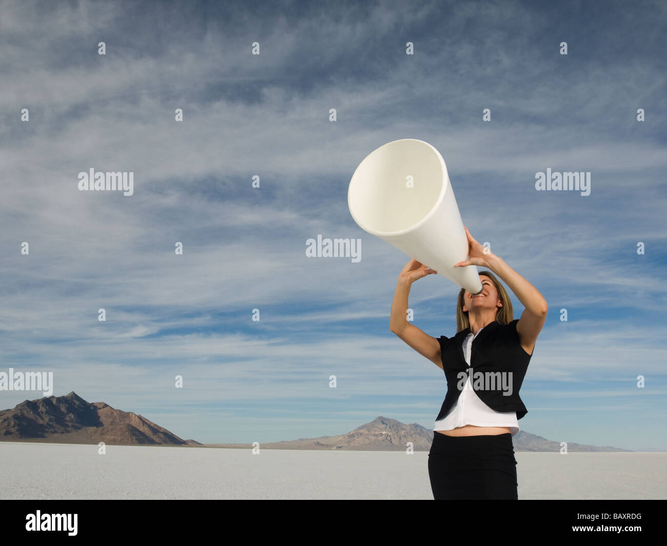 Green megaphone hi-res stock photography and images - Alamy