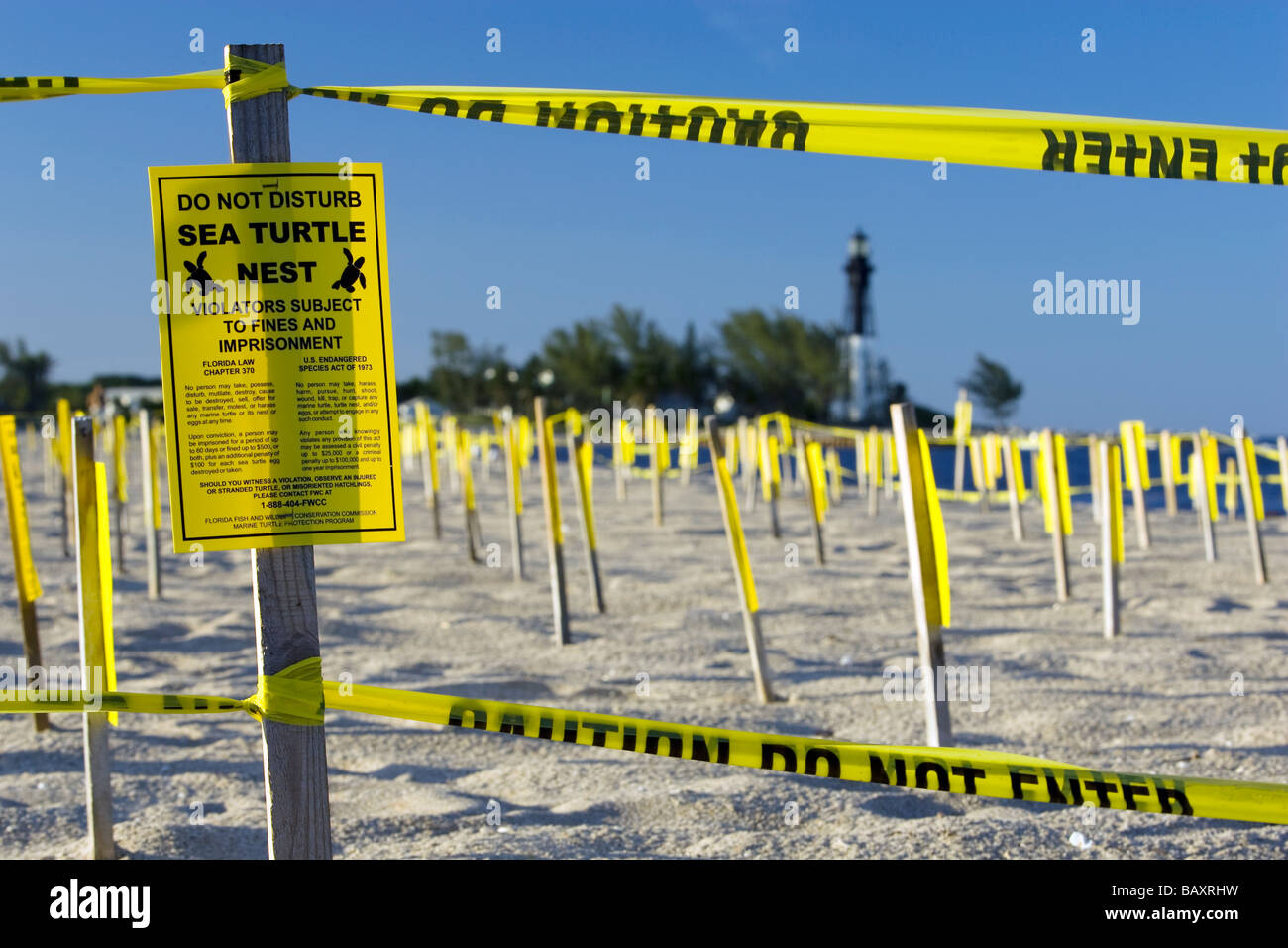 Turtle nesting warning sign hi-res stock photography and images - Alamy
