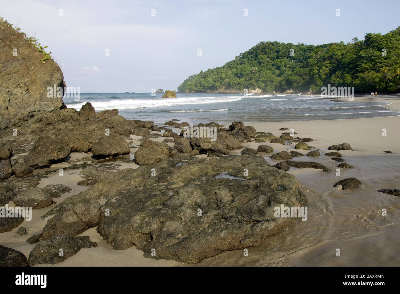 Rocky formations on Quepos beach - Quepos, Costa Rica Stock Photo - Alamy