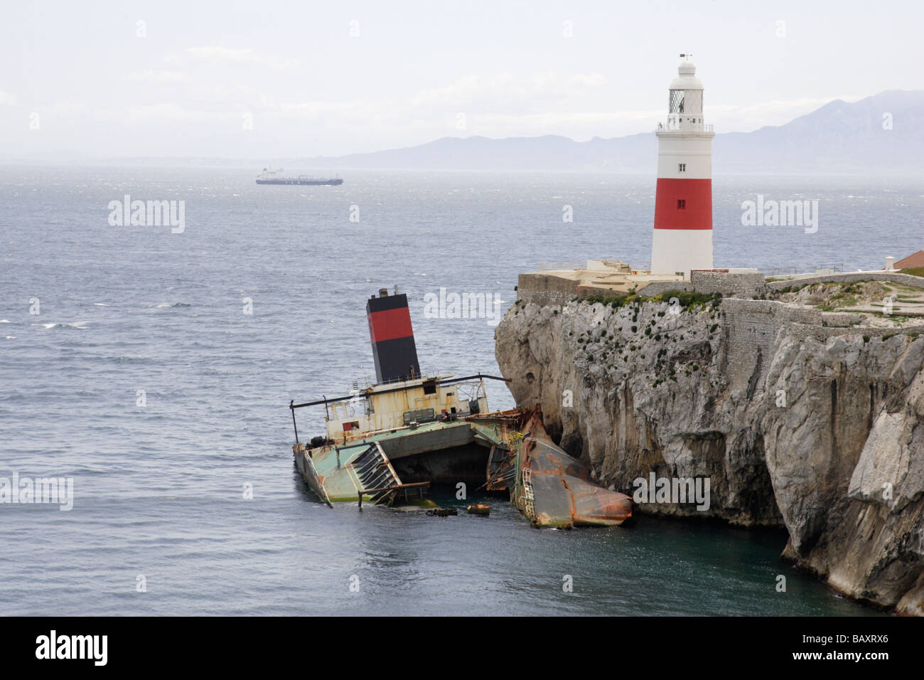 Shipwreck at Europa point on Gibraltar Stock Photo - Alamy