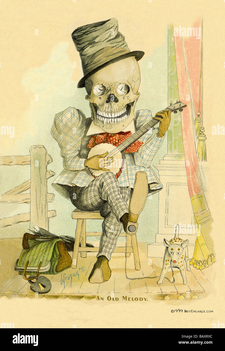 Death Picks a Tune Stock Photo - Alamy