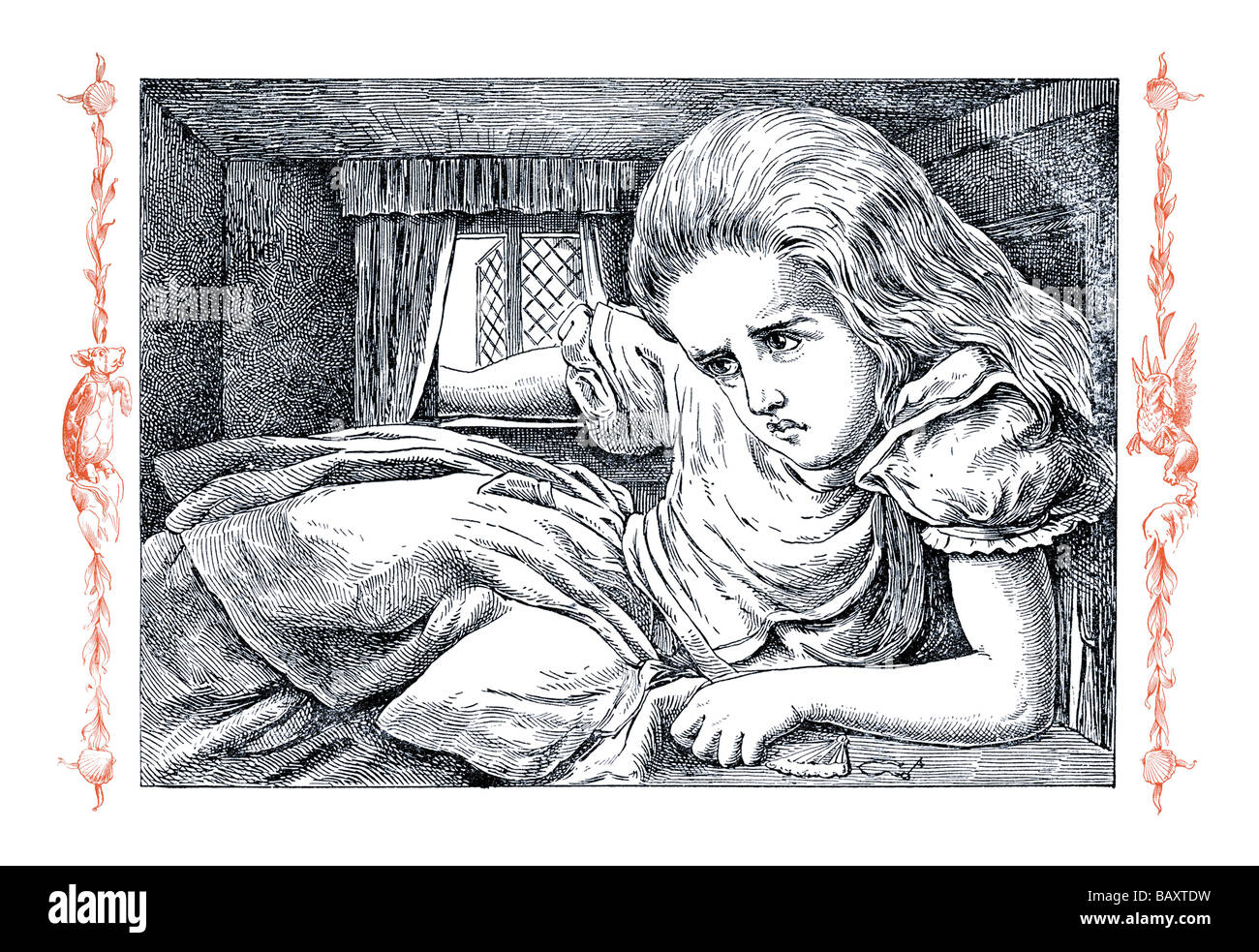 Alice in Wonderland: Alice Grows Large Stock Photo - Alamy