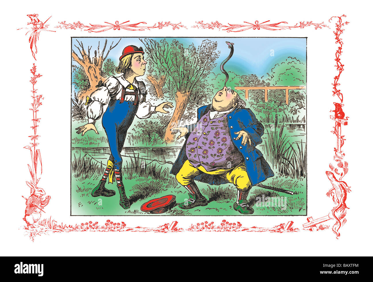 Alice in Wonderland: Father William Balances an Eel Stock Photo - Alamy
