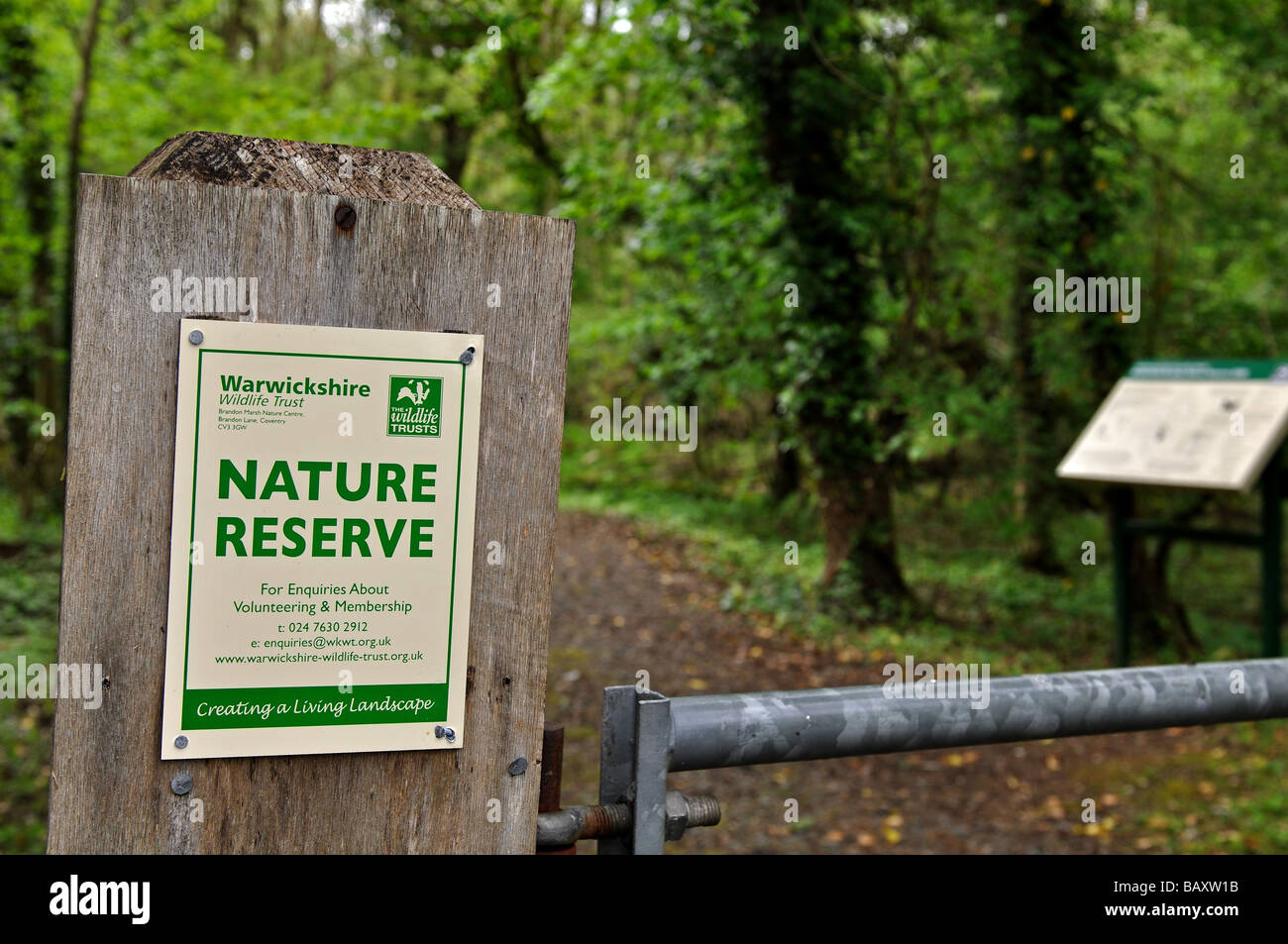 Nature reserve sign, Warwickshire, England UK Stock Photo - Alamy