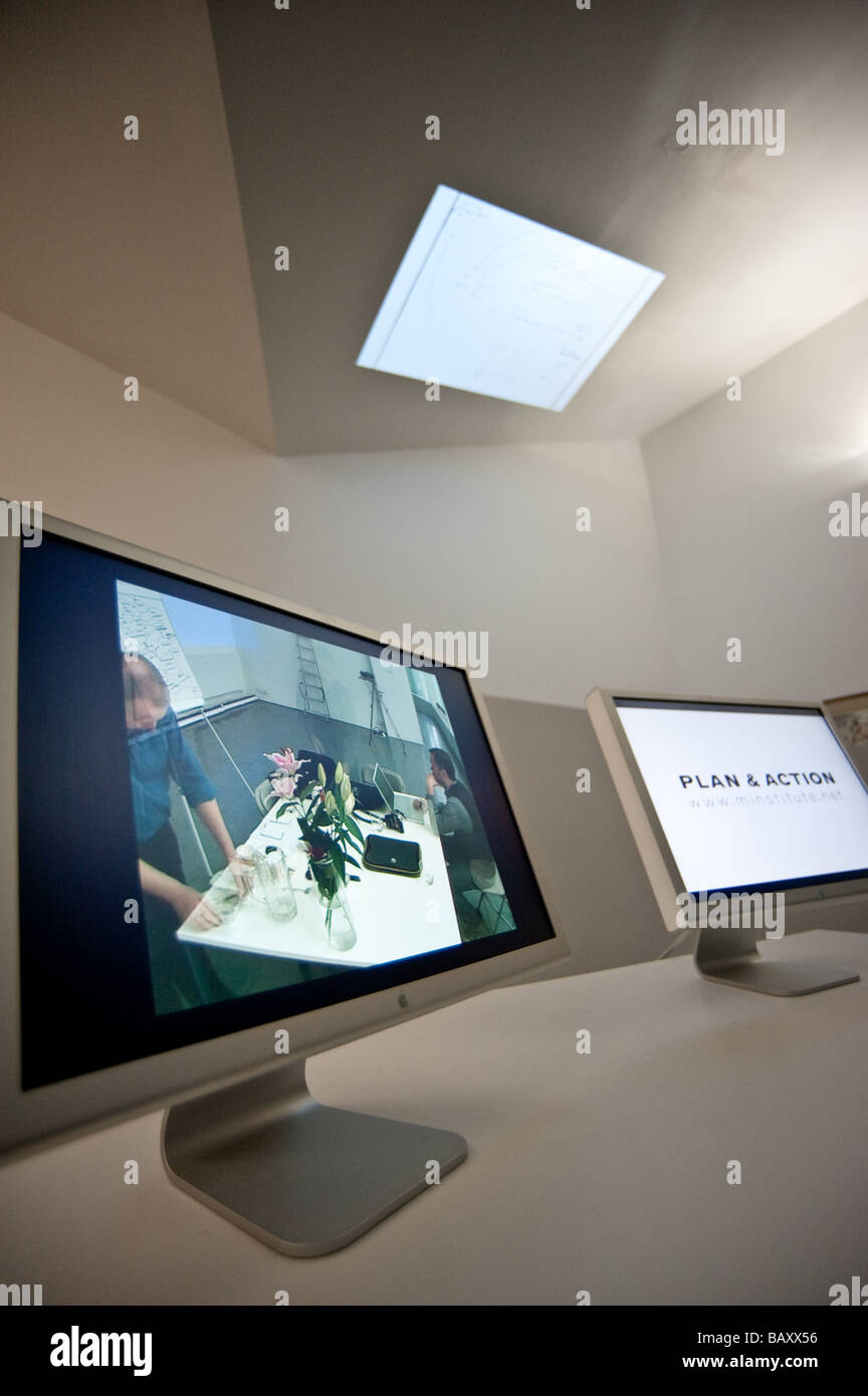 Spaces Between Arts seminar, The Exchange Gallery, Penzance Stock Photo ...