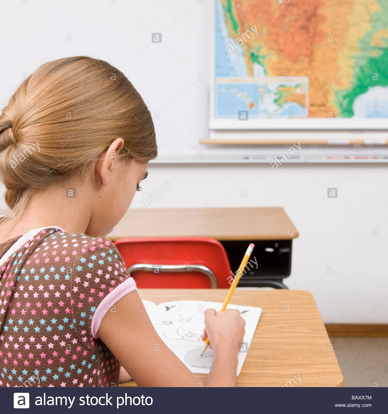 Elementary School Children Working Desk Stock Photos & Elementary ...