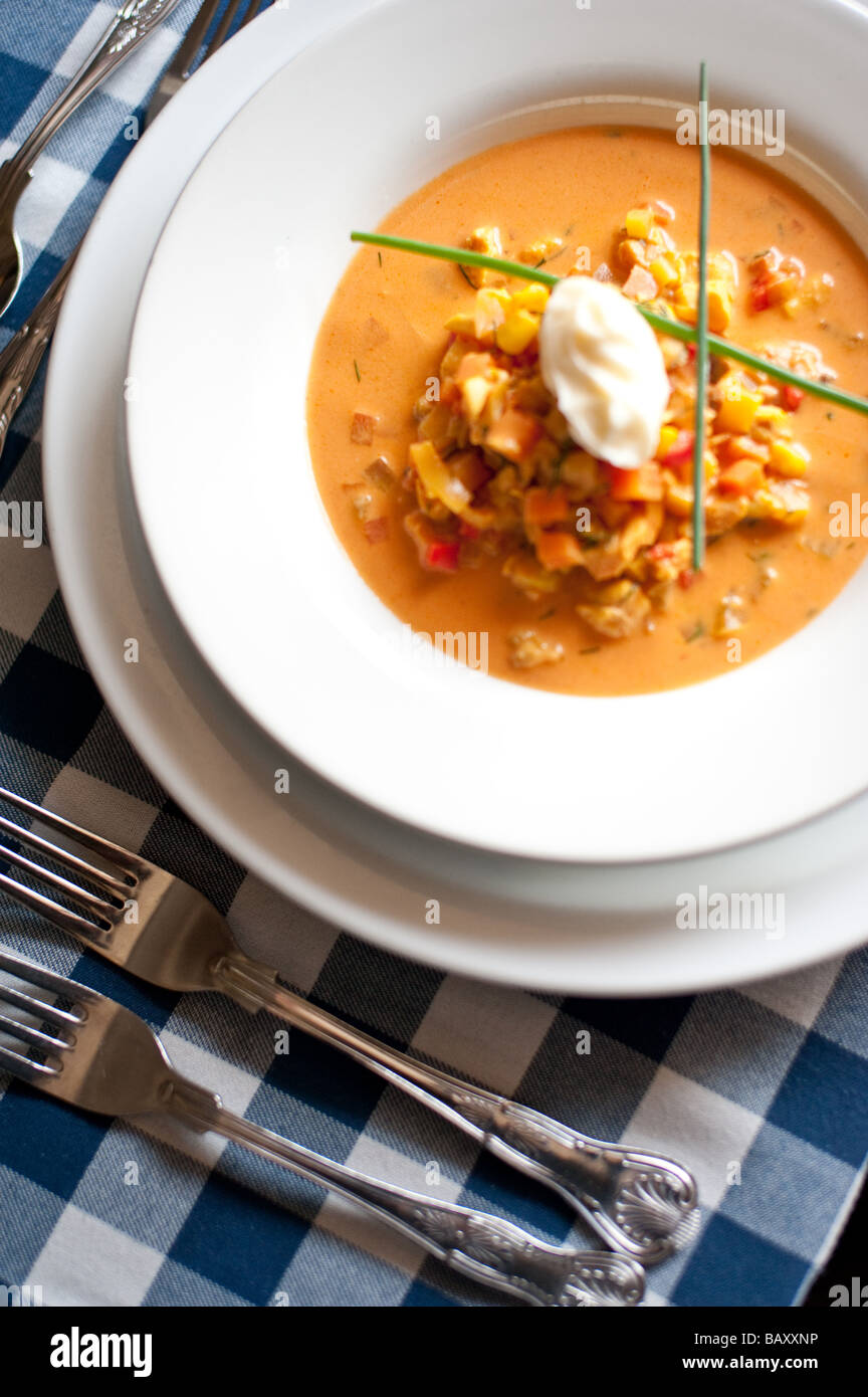 Clam chowder food restaurant hi-res stock photography and images - Alamy