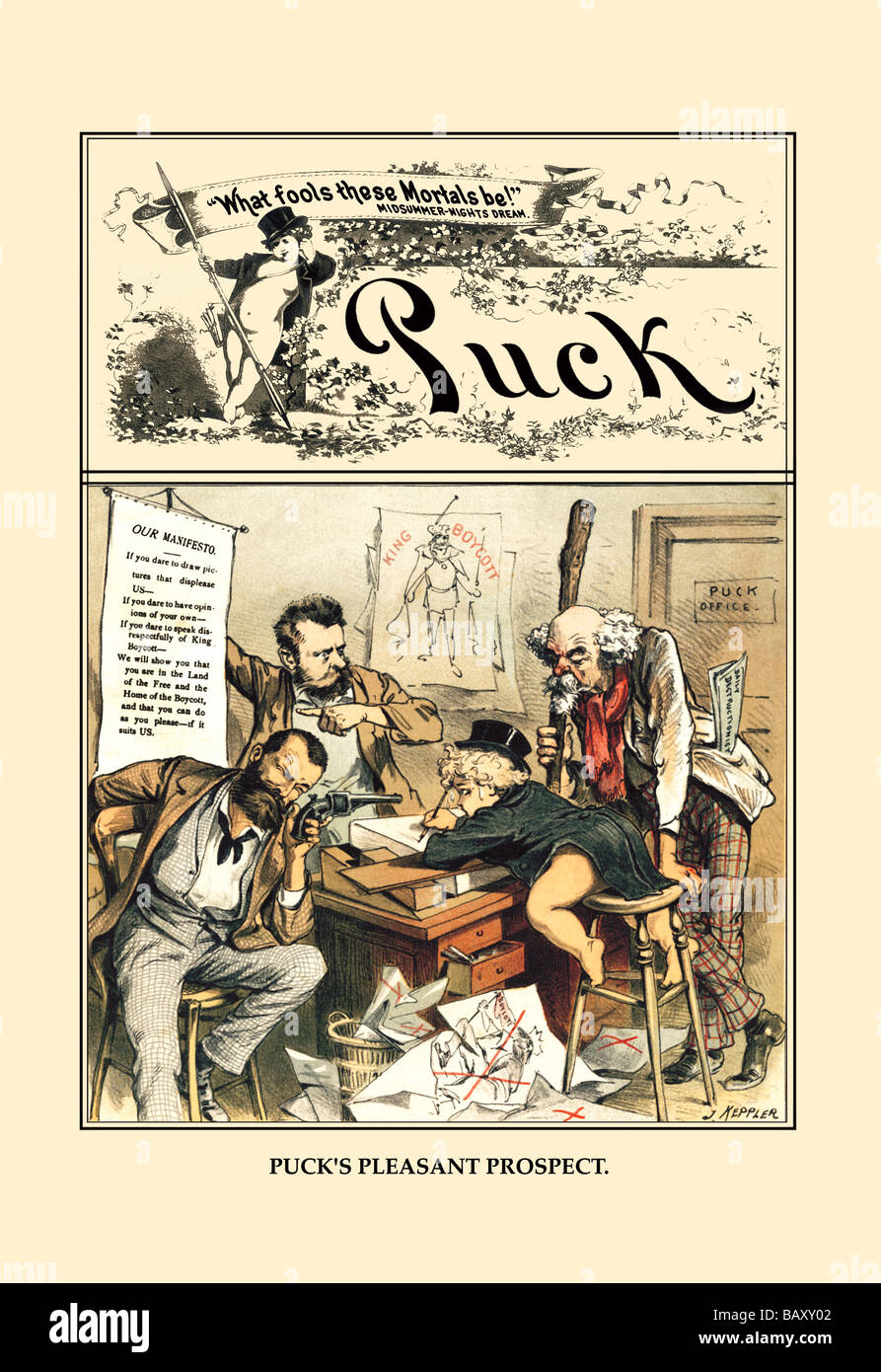 Puck Magazine: Puck's Pleasant Prospect Stock Photo - Alamy