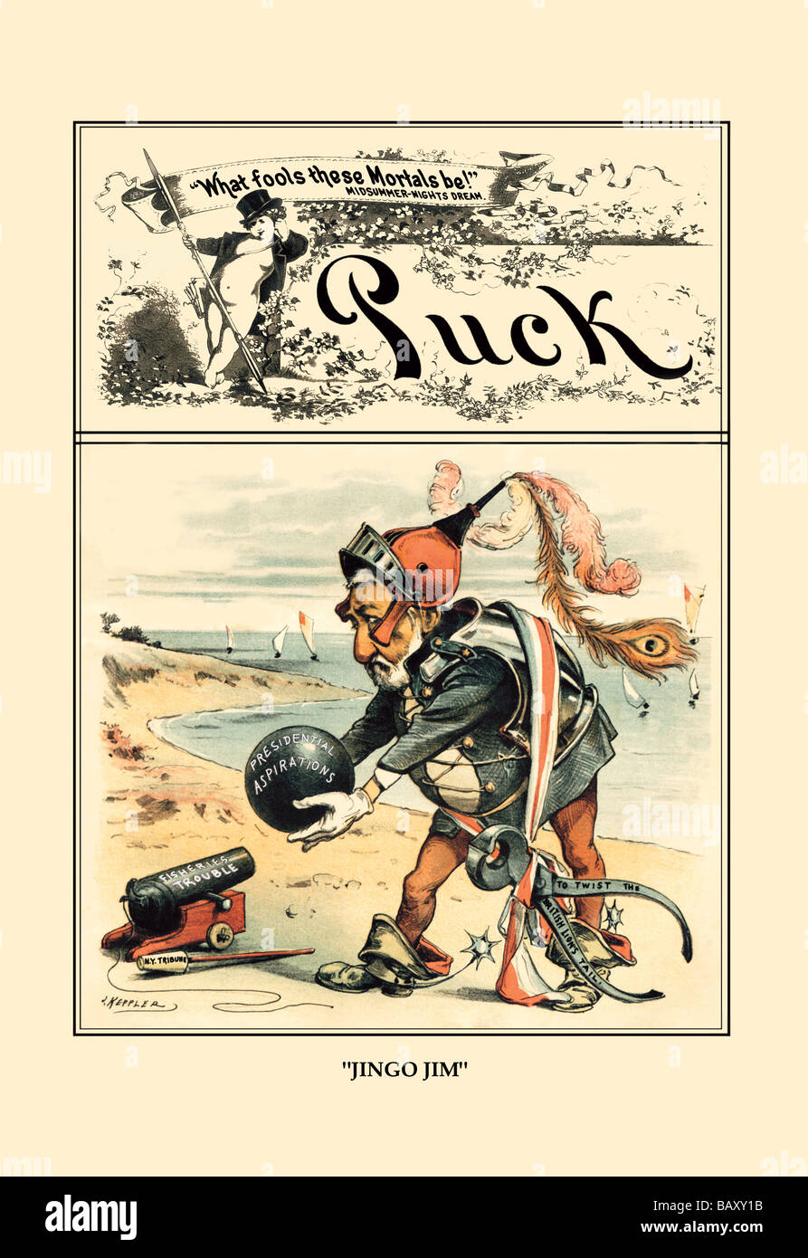 Puck Magazine: "Jingo Jim Stock Photo - Alamy