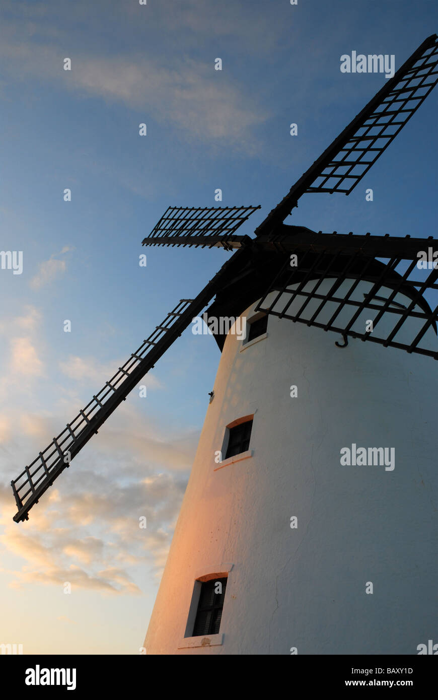 Windmill under a fading sun Stock Photo - Alamy