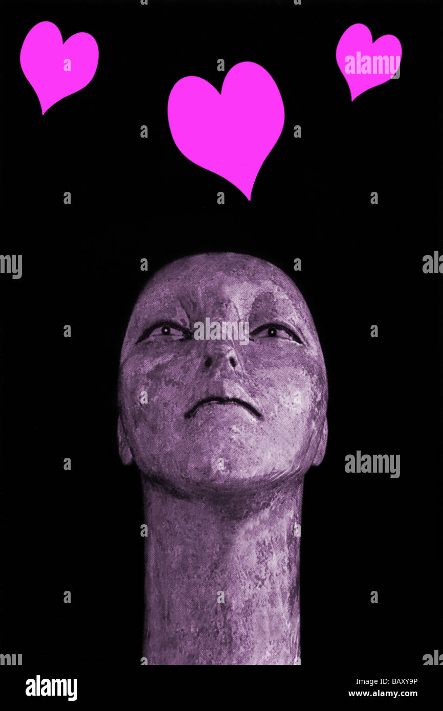 space person looking at love hearts Stock Photo - Alamy