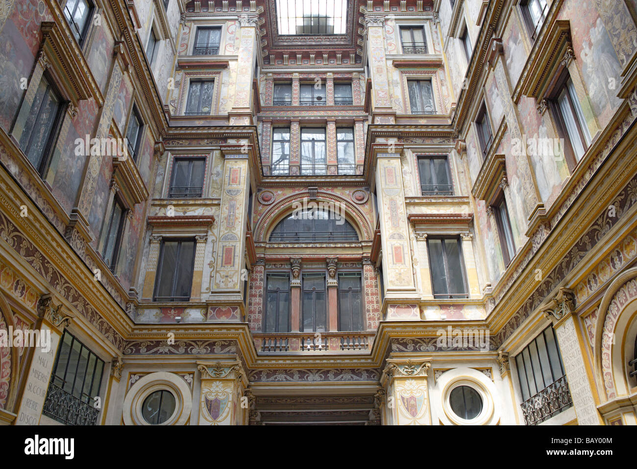 Courtyard facade, Rome, Italy, Europe Stock Photo - Alamy