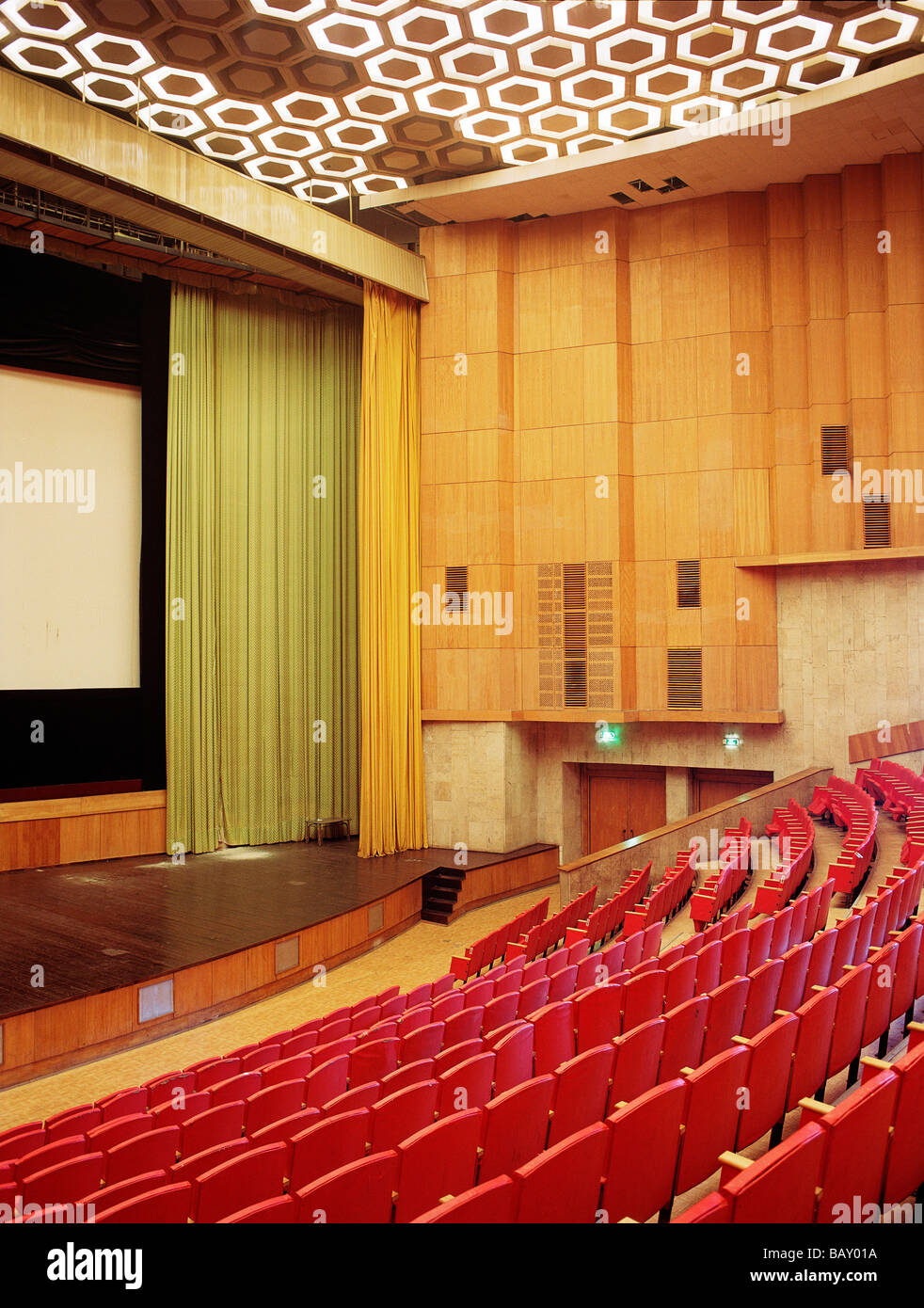 The interior of the Entuziast Cinema with its thousand seats, Moscow ...