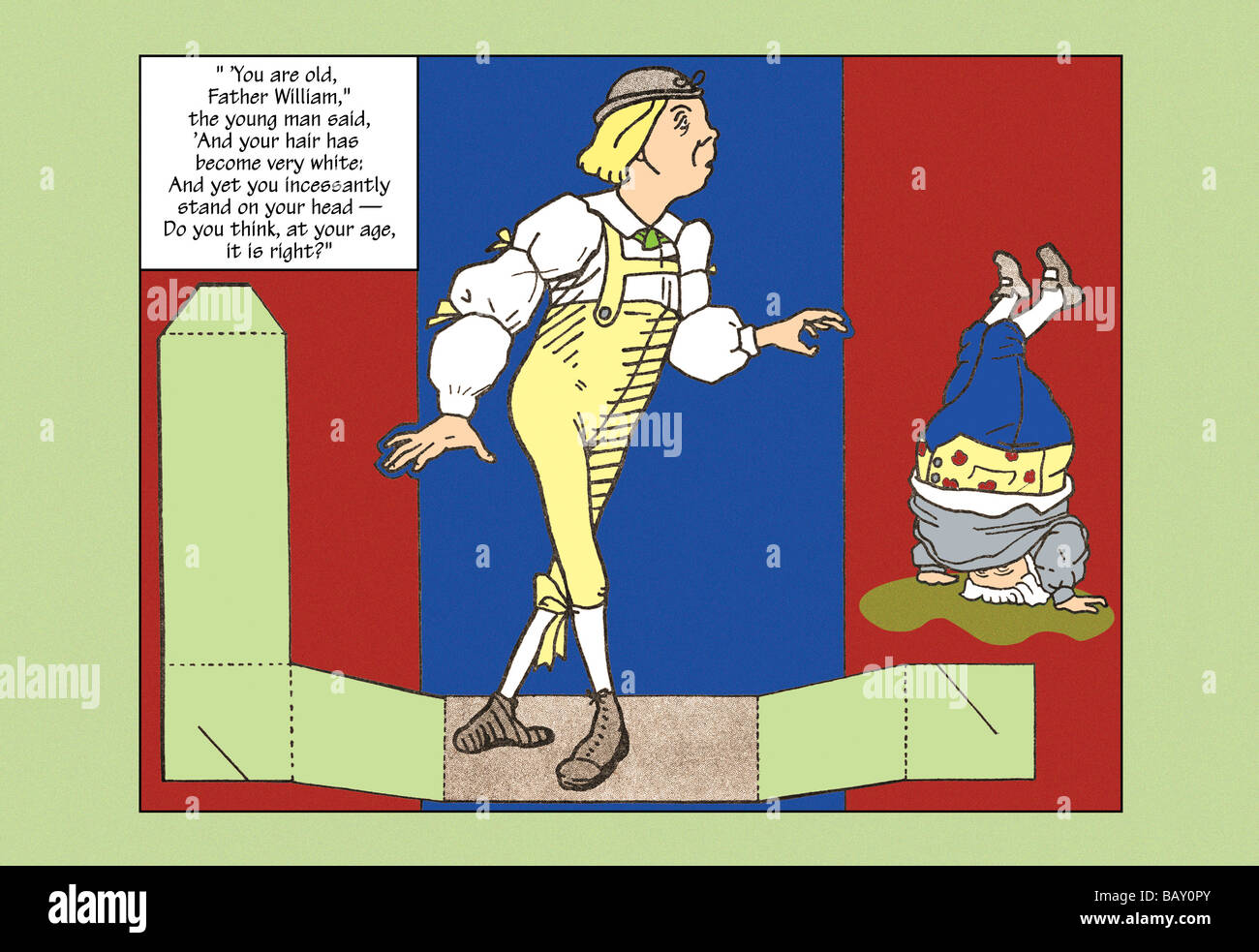 Alice in Wonderland: Father William Stands on his Head Stock Photo - Alamy
