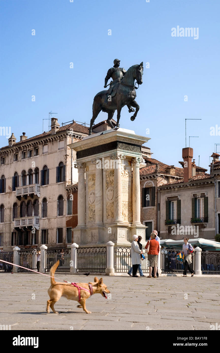 Square with Colleoni statue, Campo Giovanni e Paolo, Venice, Veneto ...