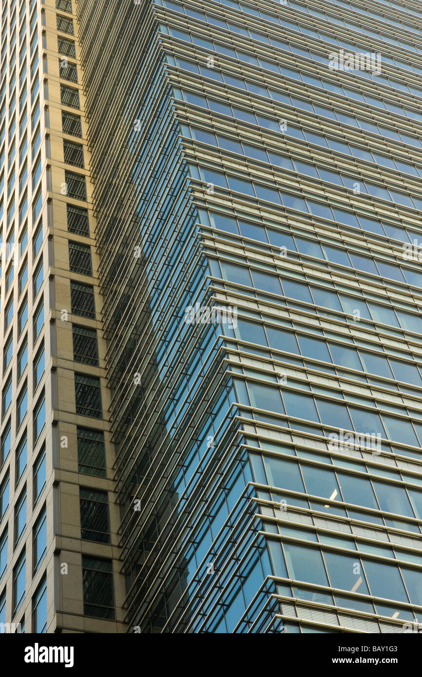 Detail of modern office building with patterns of glass windows Stock ...
