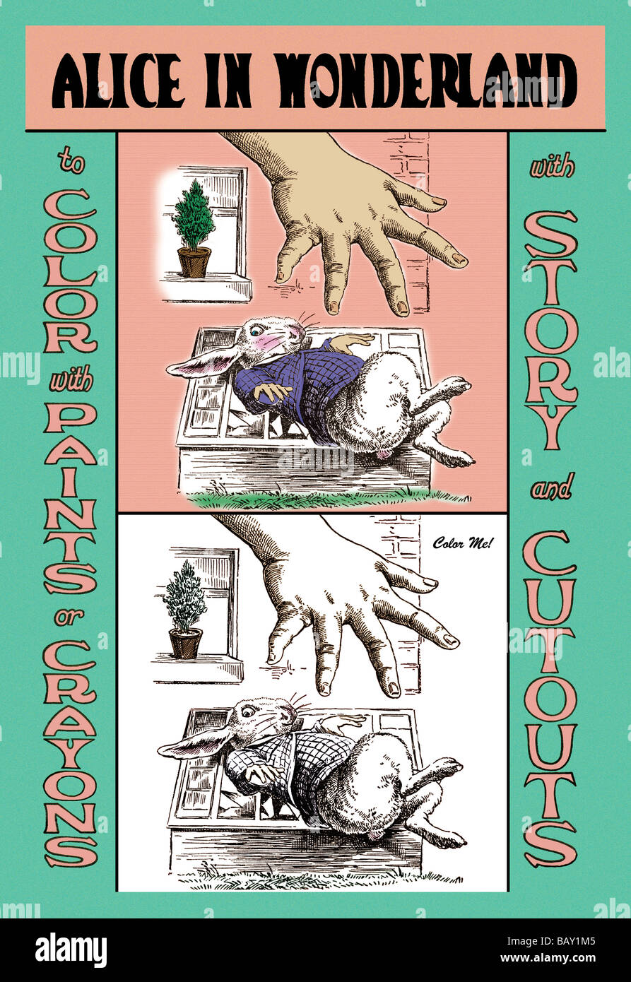 Alice in Wonderland: The White Rabbit and Alice's Big Hand - Color Me ...